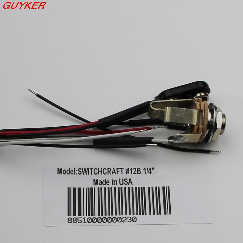 SWITCHCRAFT #12B 1/4" Stereo Output Jack Guitar/Bass -With Line ...