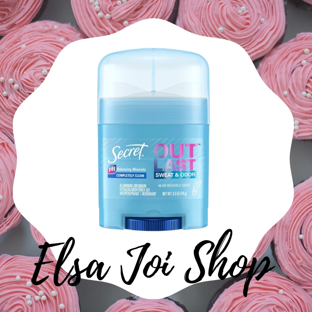 Secret Out Last Sweat & Odor Completely Clean Deodorant (14g) | Shopee ...