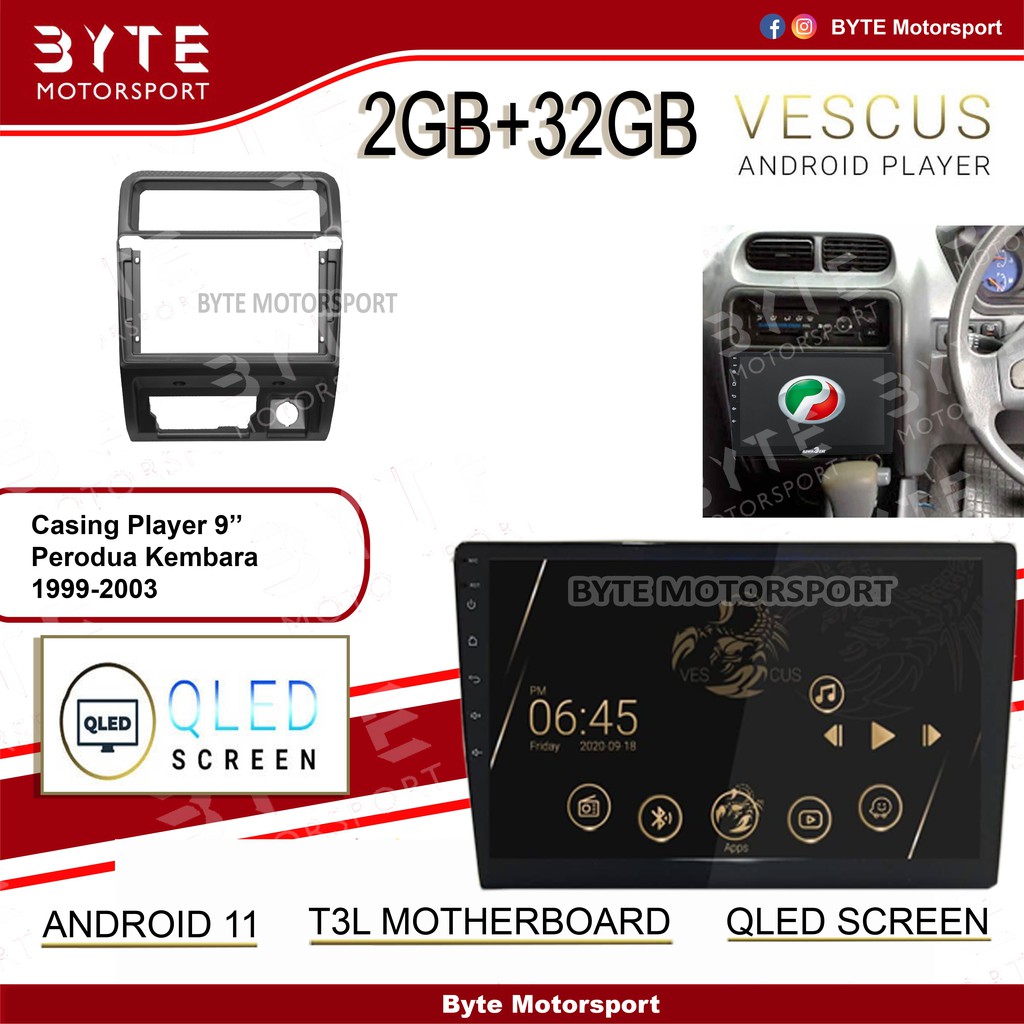 🦂VESCUS 🦂[2+32] DSP 📳4G Sim📳 Octa-Core Processor QLED Screen Perodua ...