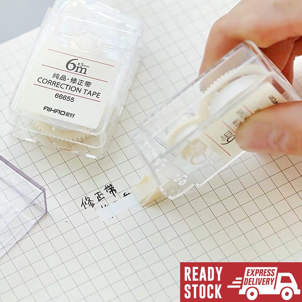 [Ready Stock] Correction Tape Ins Style Simple Transparent Muji Style ...