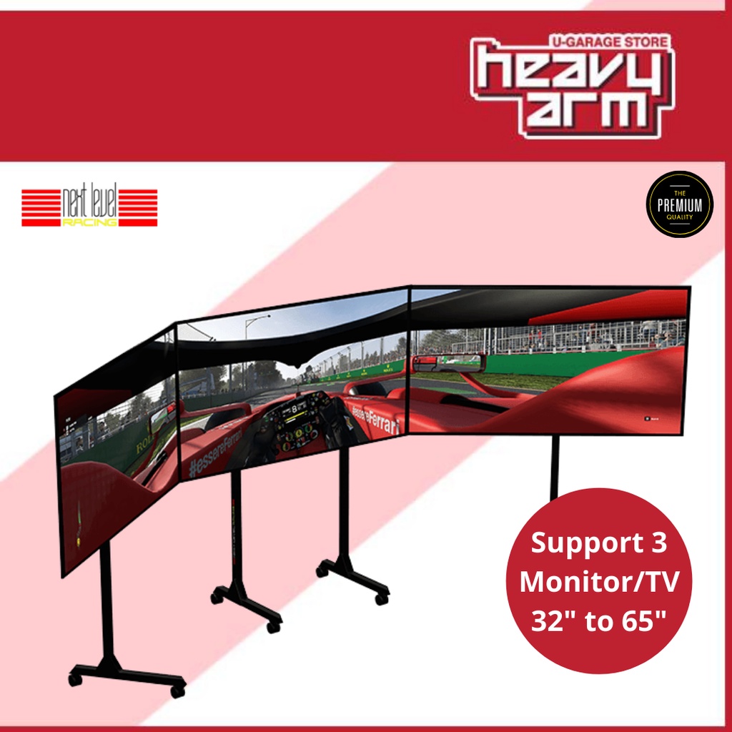 Next Level Racing Monitor Stand | Free Standing Triple Monitor Stand ...