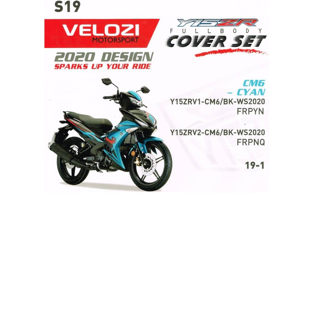 BODY KIT COVER CM6 CYAN VELOZI YAMAHA Y15ZR (V2) | Shopee Malaysia
