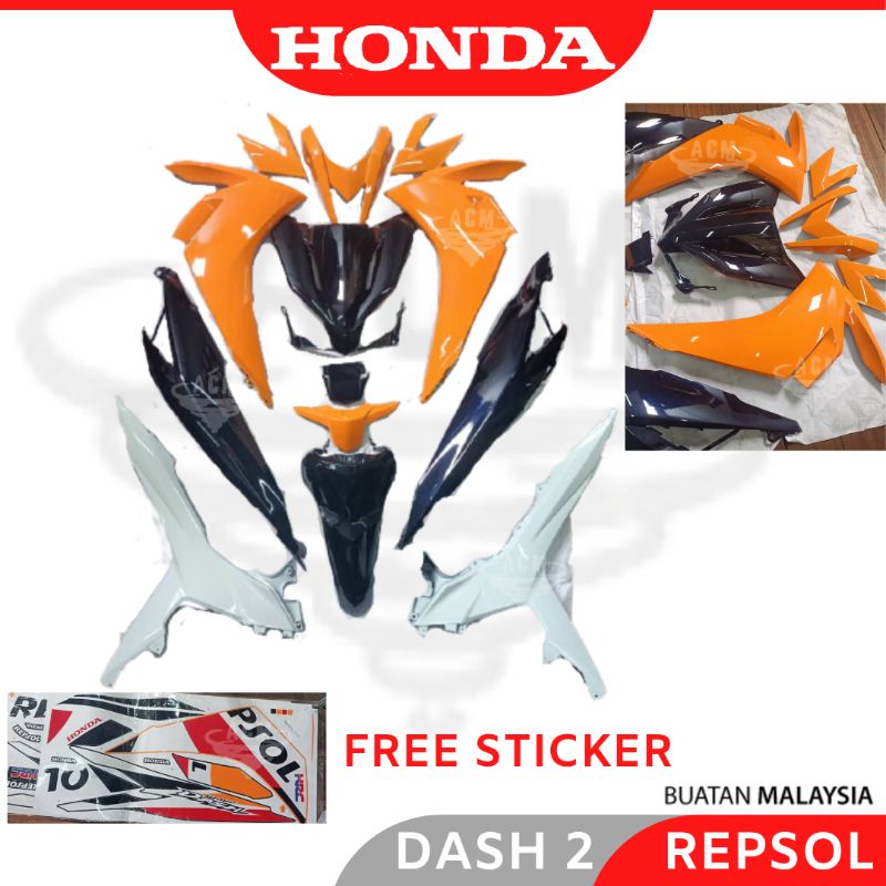 HONDA Dash 2 Carburetor Body Cover Set Coverset Body Kit Color Parts Dash2 Dash110 Dash1102 ...