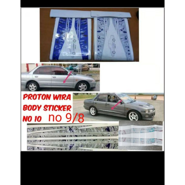 Proton wira 10 original design body sticker sponge engine wira | Shopee ...