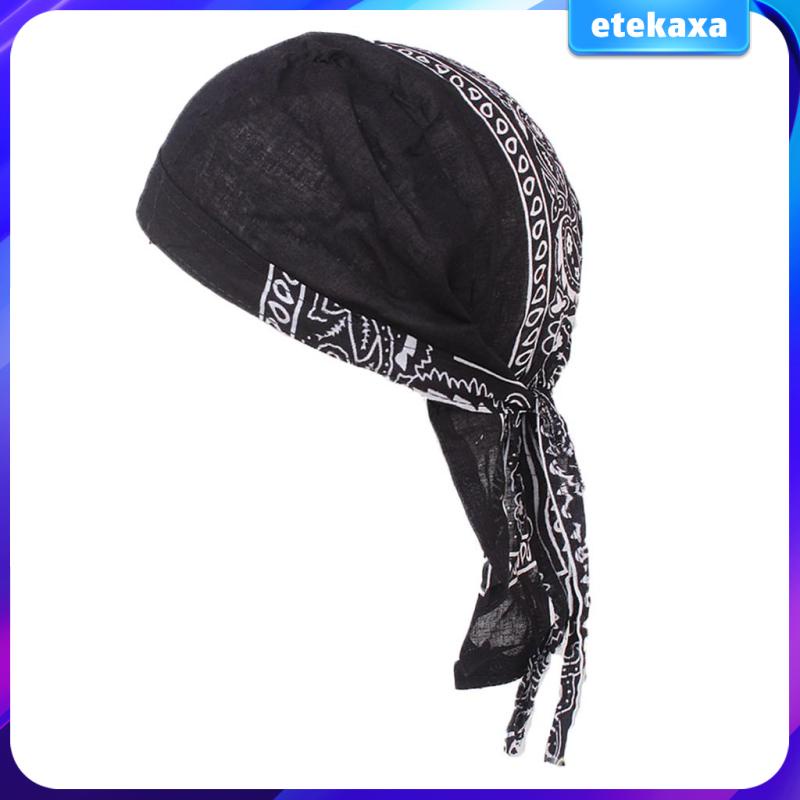 [etekaxaMY] 100% Cotton Pirate Head Scarf Cap Chemo Cancer Hat Sleep ...