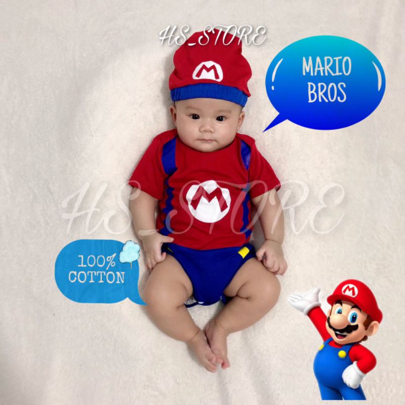 ! Mario BROSS BABY JUMPER/BABY Clothes/BABY/BABY JUMPER/BABY Costume ...