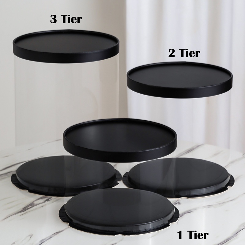 8/10/12" Round Transparent Cake Box Gift Box (No Ribbon)Heightened ...