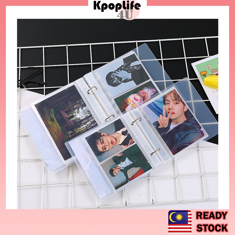 PVC Matte Photocard Binder with String Album Kpop Mini PC BT EX-O Ateez The Boyz Blackpink Matte ...