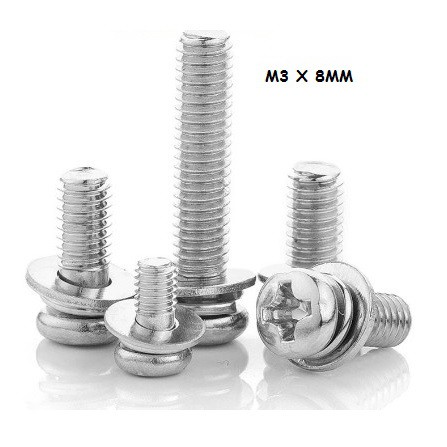 10 PCS Hexagon Nut Screw M3 M4 M5 M6 Philips Cross Recess Pan Flat Head ...