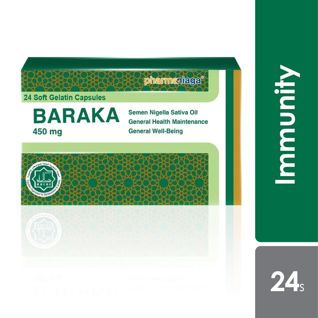 NEW STOCKS BARAKA 450Mg Soft Gel 24'S (HABBATUS SAUDA) EXP 3/2028 ...