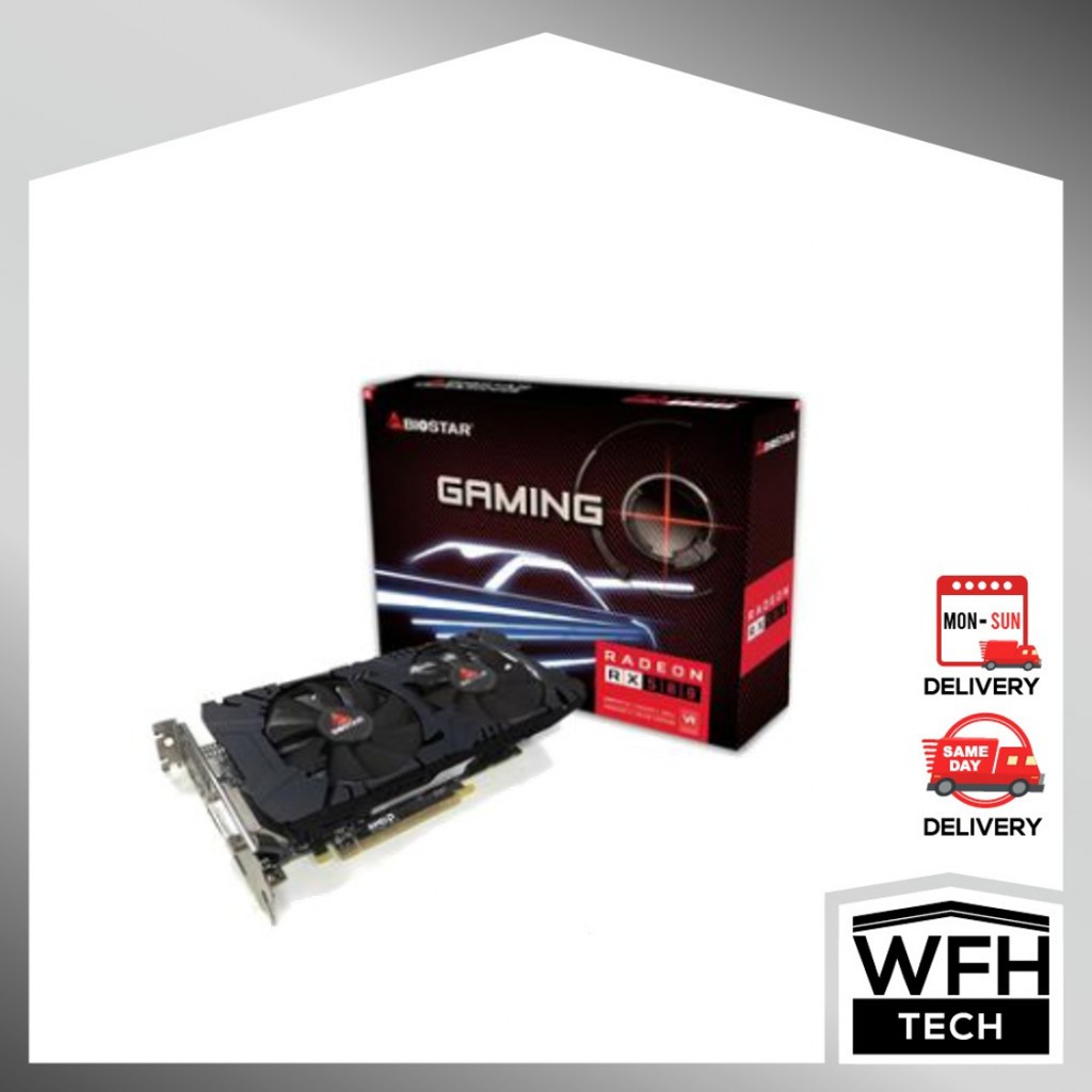 VGA Biostar Radeon RX580 8GB GDDR5 256Bit (Dual Cooling)(VA5805RV82 ...