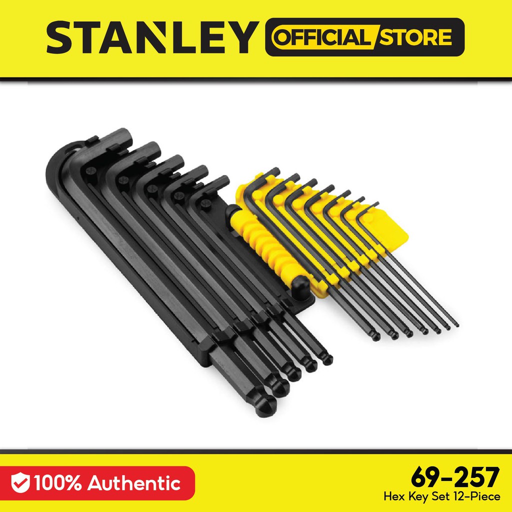 Stanley 69-257 Hex Key Set 12-Piece (Inch Size) | Shopee Malaysia
