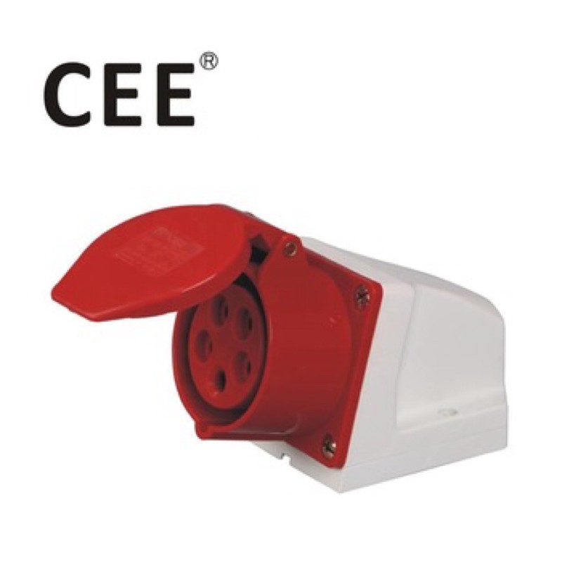 INDUSTRIAL PLUG & SOCKET CONNECTOR (16A 32A) 3 PIN 4 PIN 5 PIN BLUE/RED SINGLE PHASE (NO SIRIM ...