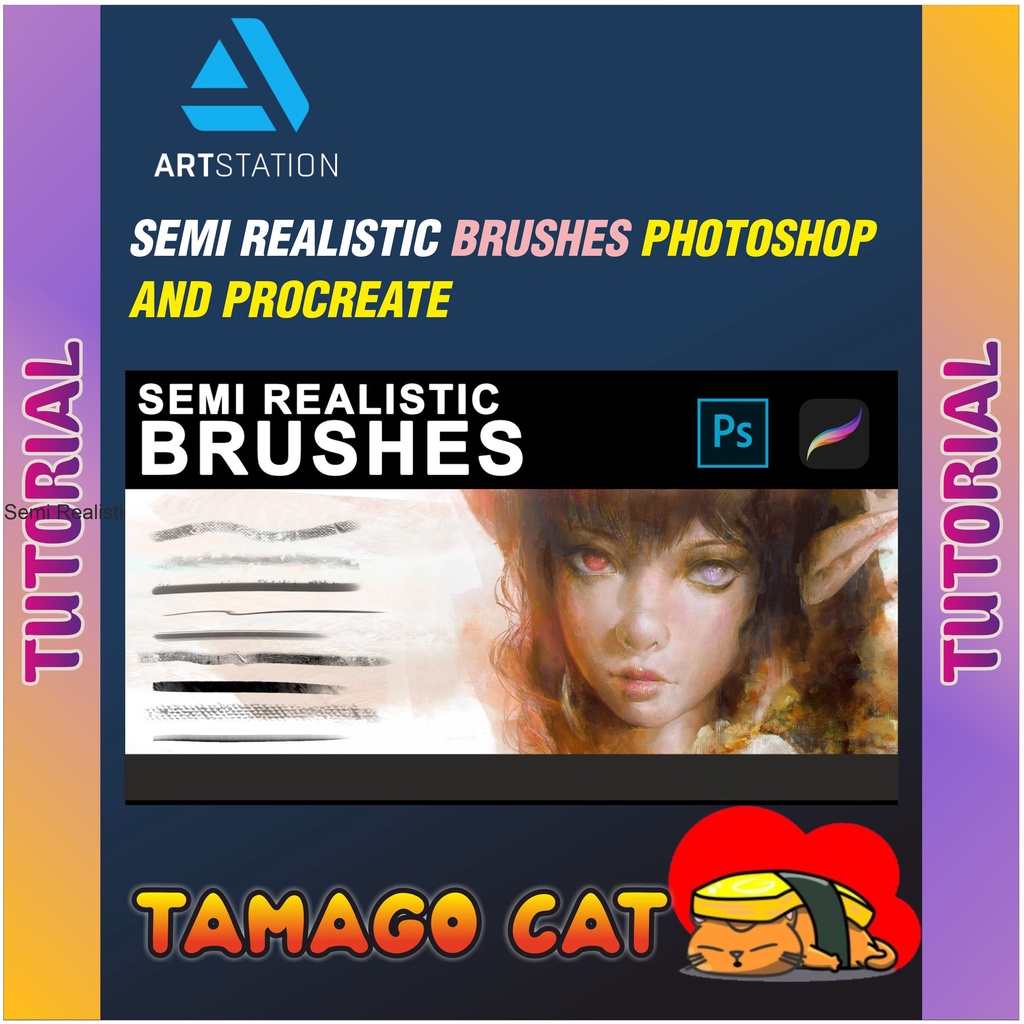 [ VIDEO COURSE + BRUSHES ] SEMI REALISTIC BRUSHES PHOTOSHOP AND ...