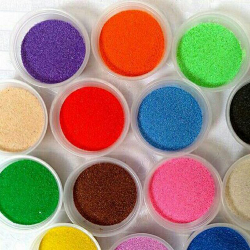 13 boxes of colored sand (each box of 100g of colorful sand) | Shopee ...