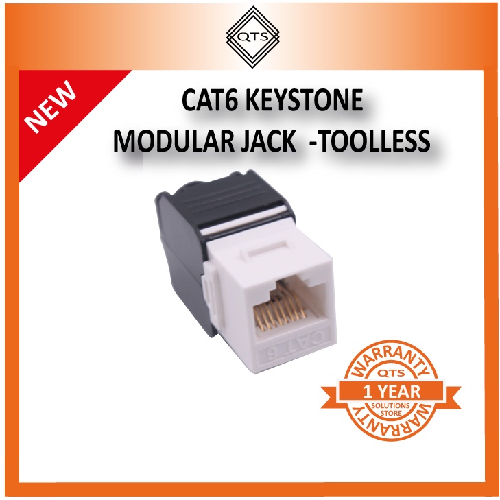 CAT6 RJ45 UTP 8P8C Keystone Toolless Modular Jack LAN Cable Ethernet ...