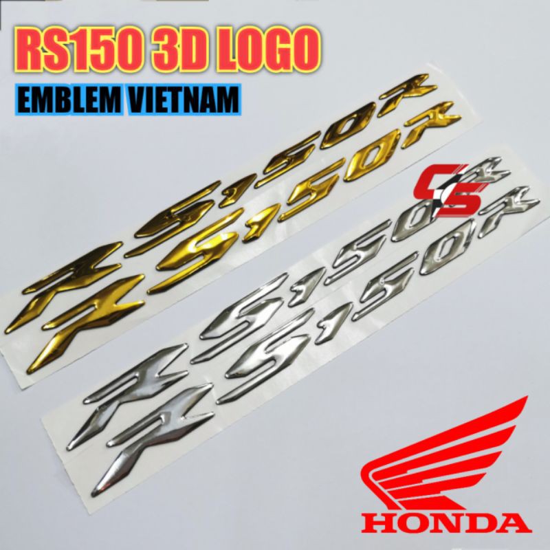 HONDA RS150 EMBLEM VIETNAM LOGO 3D STCIKER BODY SET LOGO | Shopee Malaysia