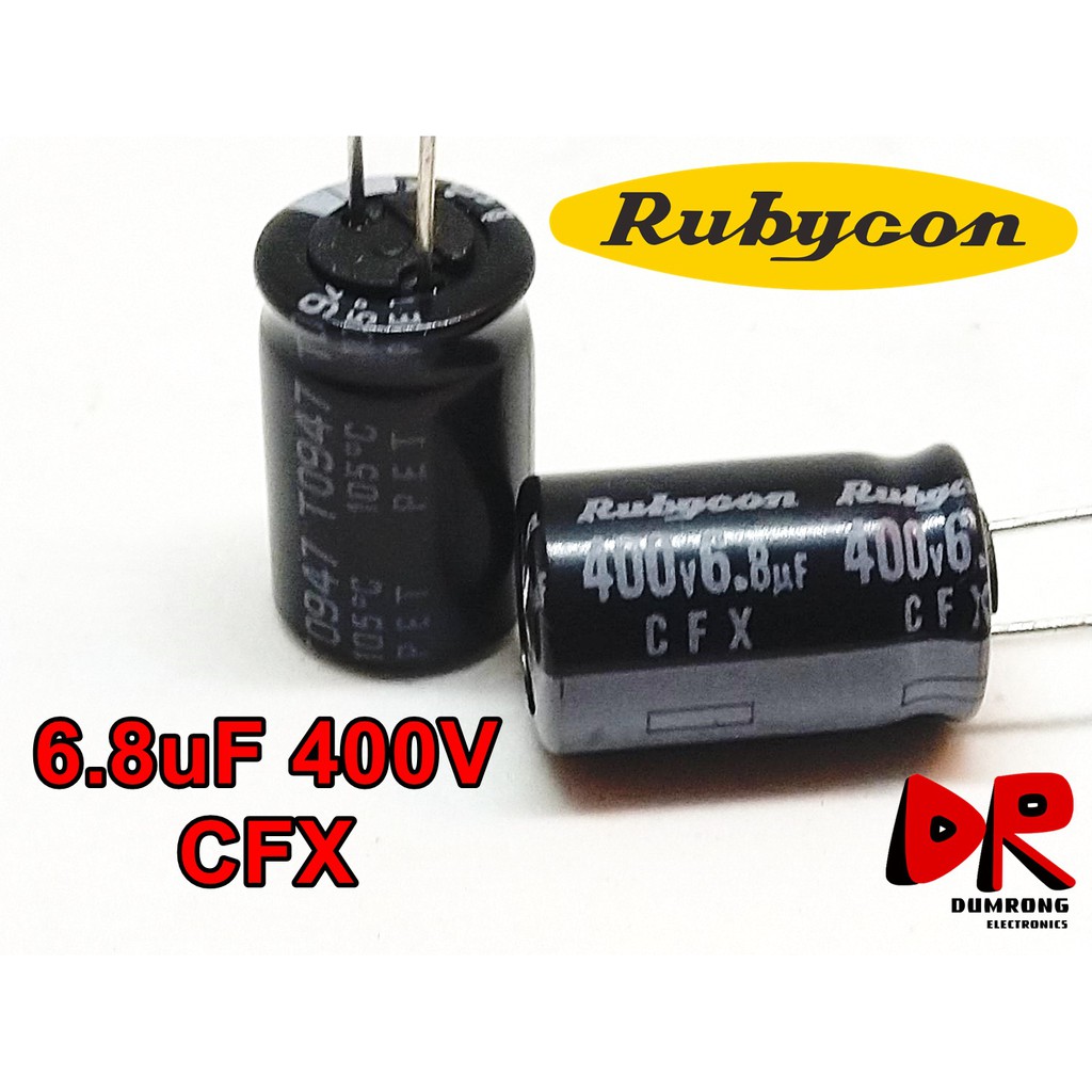 (10pcs) 6.8uF 400V capacitor Rubycon CFX long life 5000 hours | Shopee ...