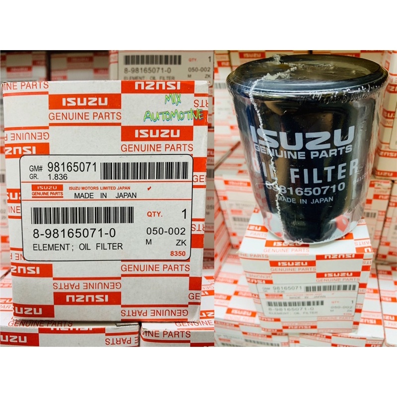 Original Isuzu Oil Filter for D-Max Dmax 2.5 RT50 2012-2018 (8-98165071 ...