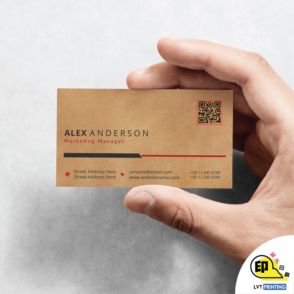 Printing Craft Name Card | Kraft Paper Business Card | Cetak Kad Nama ...