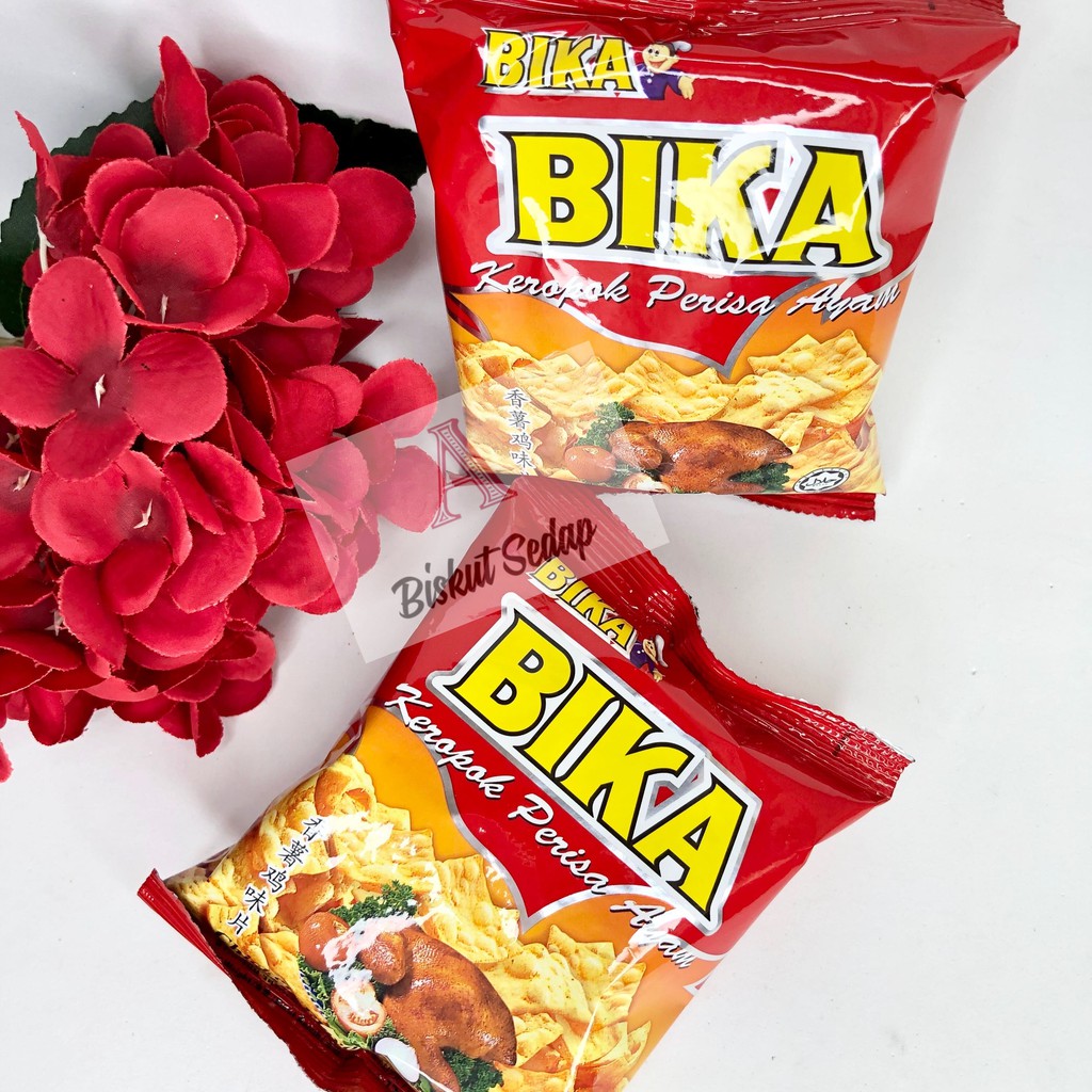 Bika Keropok Perisa Ayam | Keripik Rasa Ayam (MERAH) | 12g x 1pack ...