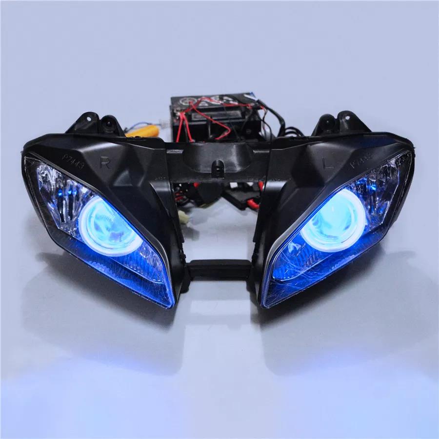 headlamp with angel eyes HID Projector headlight with project f for ...