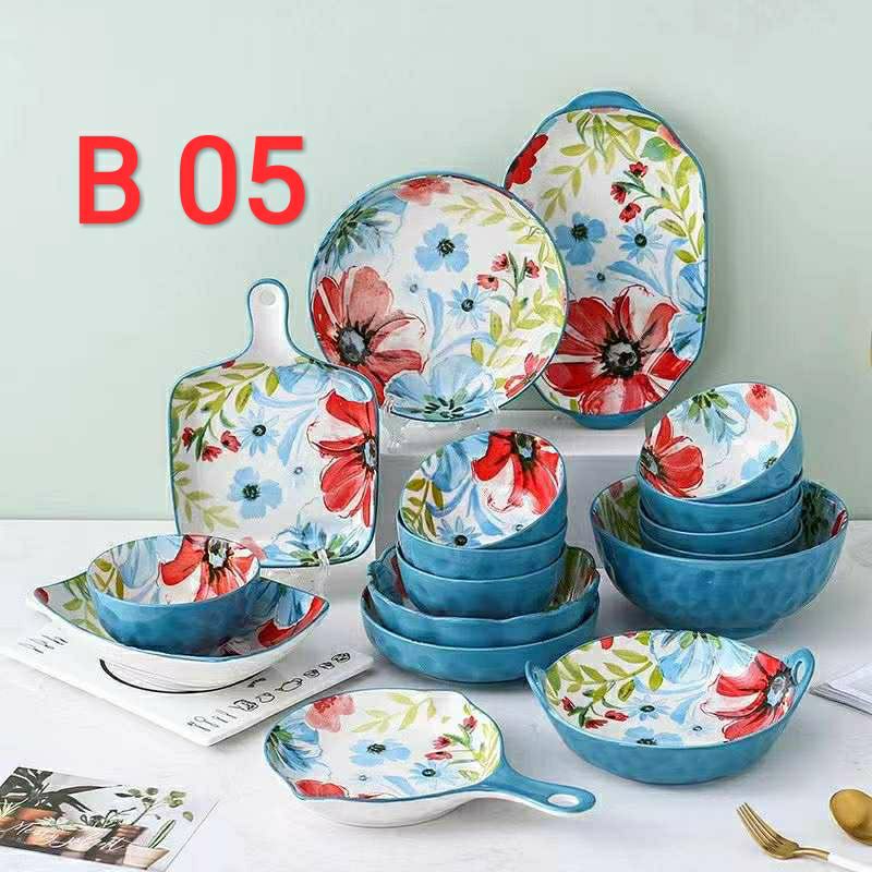 🔥 set hidang ceramic viral 🔥 15 pcs serving set | | Shopee Malaysia
