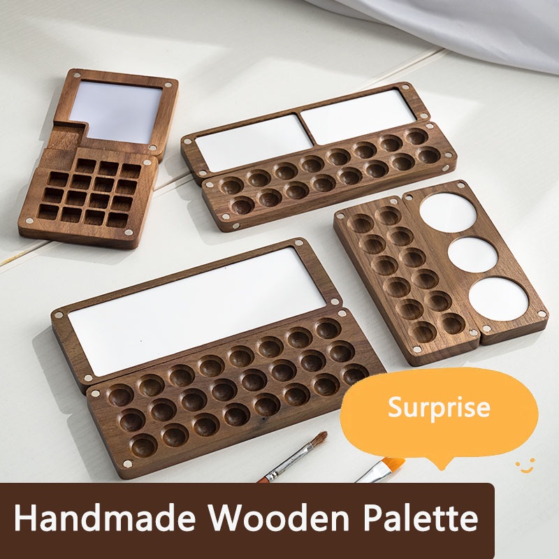 Empty Watercolor Palette Portable Mini Watercolor Acrylic Paint Box for ...