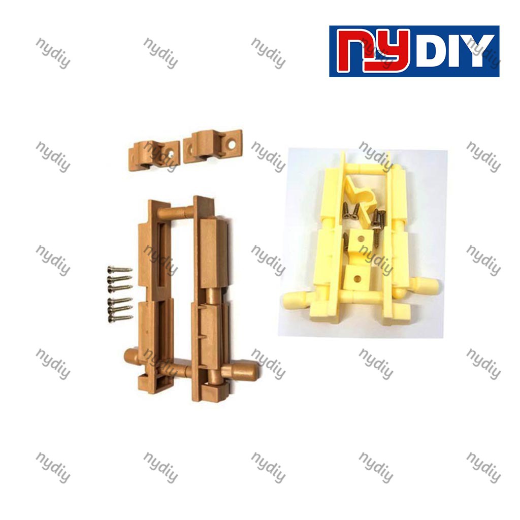 Wiraplus Double Plastic Pvc Door Lock 2 in 1 Selak Pintu | Shopee Malaysia