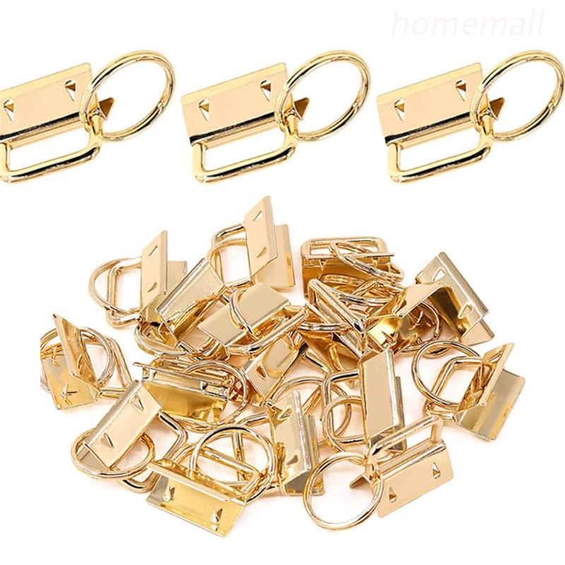 50pcs 1 Inch Key Fob Hardware with Key Rings Set for Bag Wristlets ...