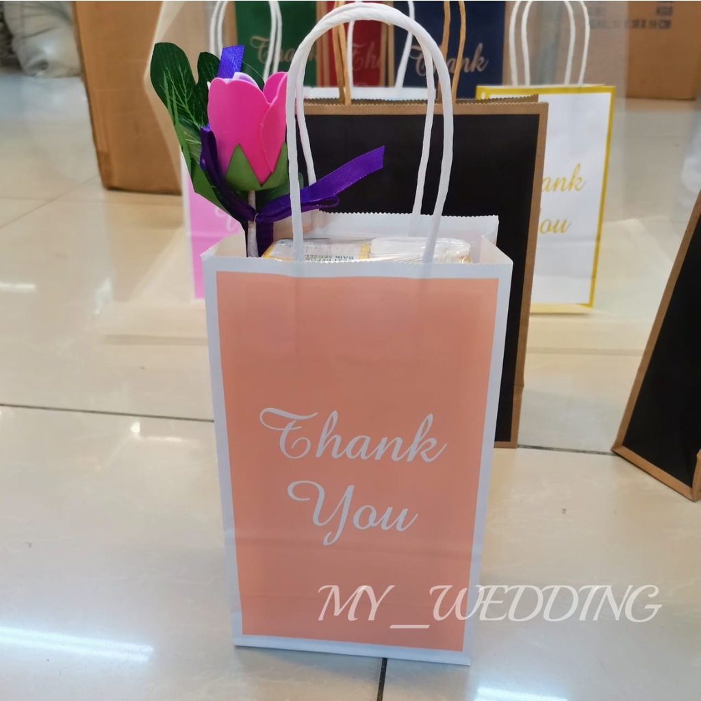 100PCS CRAFT PAPER BEG VIP 20.5cmx12cmx7cm Gift Bag Goodies Beg ...