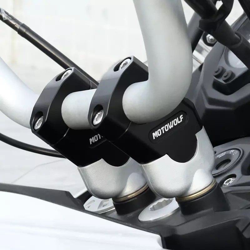 MOTOWOLF Handlebar Riser ADV150 ADV160 Peninggi Handle Bar 28mm 22mm Tambah Tinggi Clamp Mount ...