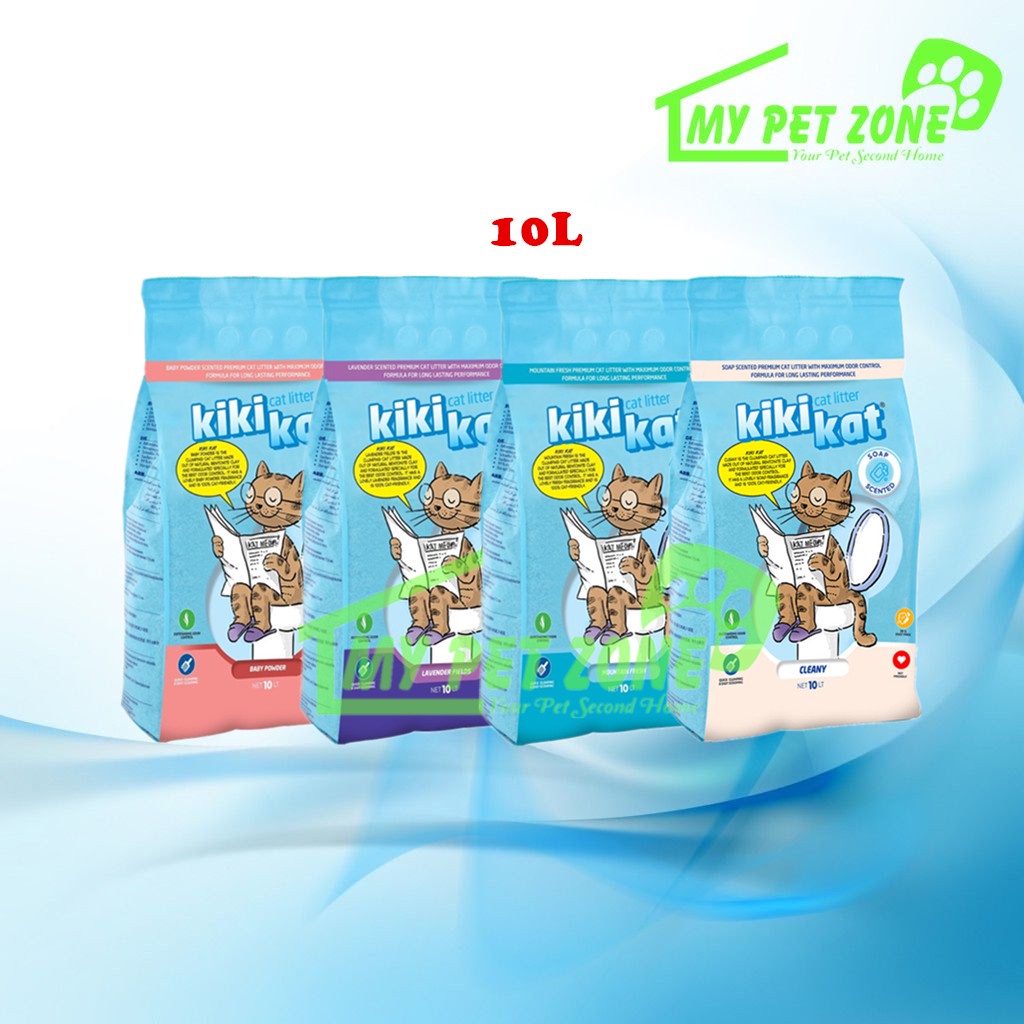Kikikat Kiki Kat Natural Bentonite Clumping Cat Litter 10L/8.7KG ...