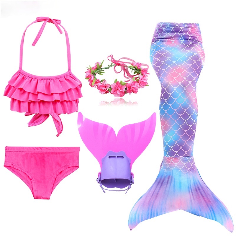 Little Mermaid Tail Costume Children Mermaid Tail with Monofin Cosplay ...