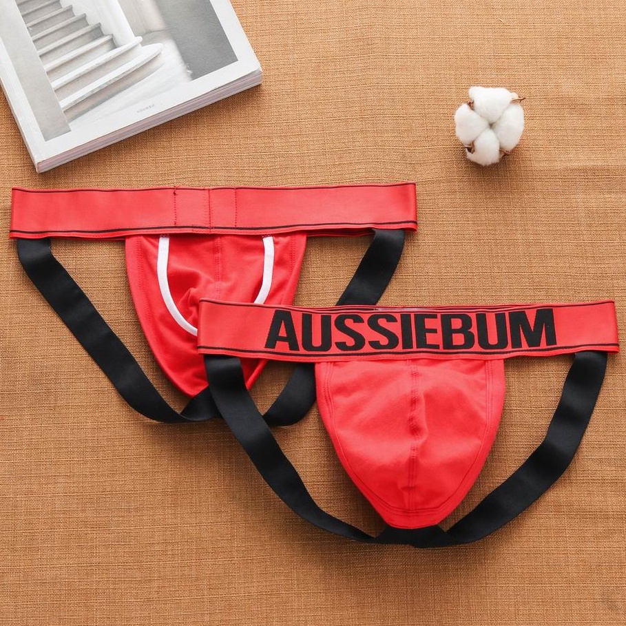 (Discreet Pack) Aussie Bum Cotton Jockstraps JOCK STRAP Bottomless Briefs Sexy Underwear ...
