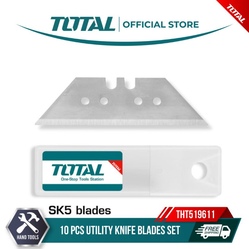 Total Utility Knife Blades Set (10 Pcs) TRSUK19 | Shopee Malaysia
