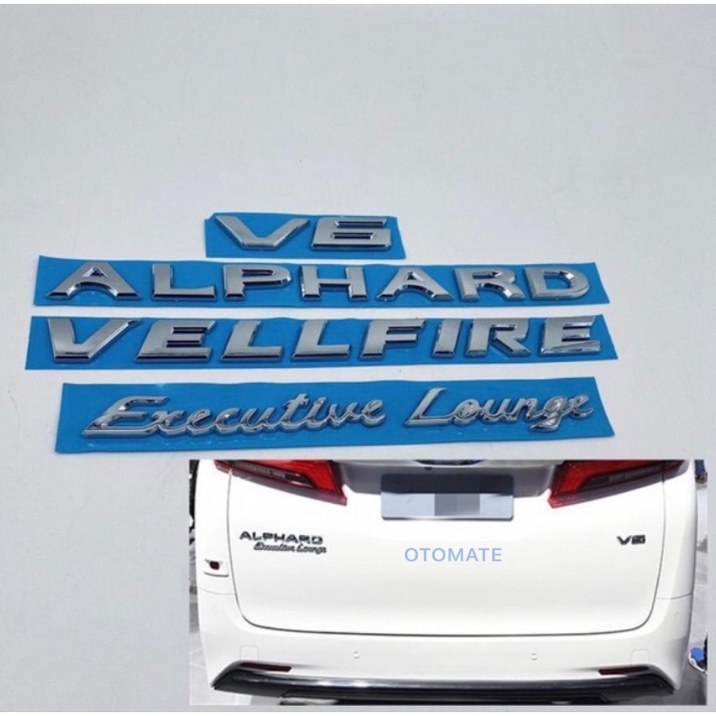TOYOTA ALPHARD / VELLFIRE / EXECUTIVE LOUNGE / V6 LOGO EMBLEM CHROME ...