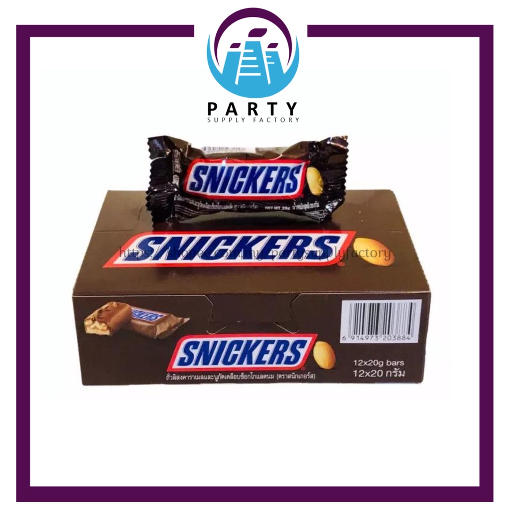 1 BOX SNICKERS PEANUT 12 BAR X 20G / SNACK / CHOCOLATE ( 1 BOX ...