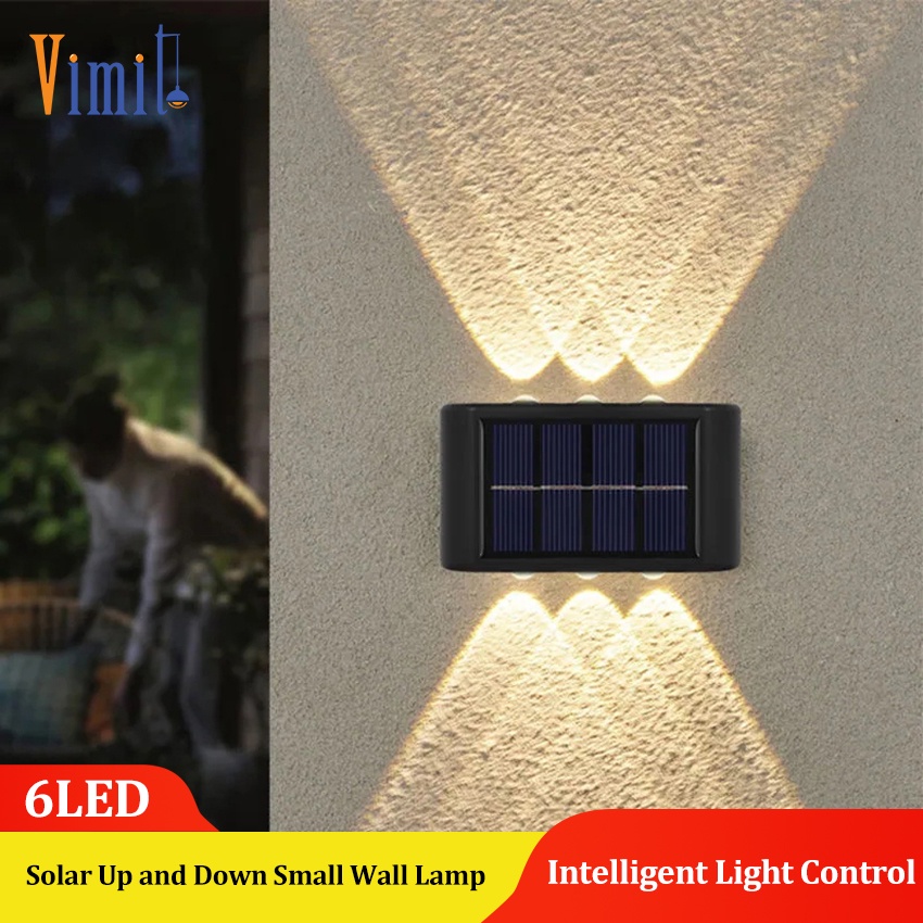 6 LED Lampu Solar Luar Rumah Garden Light Outdoor Waterproof Automatic ...