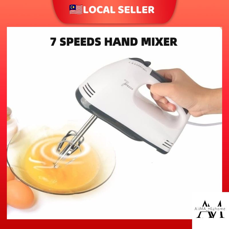 7 Speed Power Hand Mixer Portable Hand Mixer Cooking Mixer Egg Mixer ...