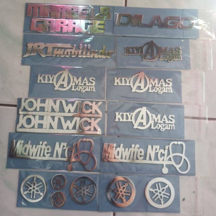 Embossed custom Emblem | Shopee Malaysia