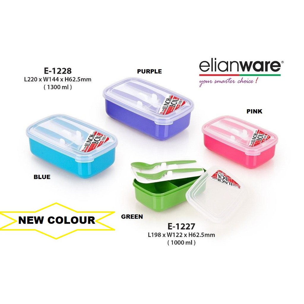 Elianware Spoon and Fork BPA FREE Plastic Food Container with ...