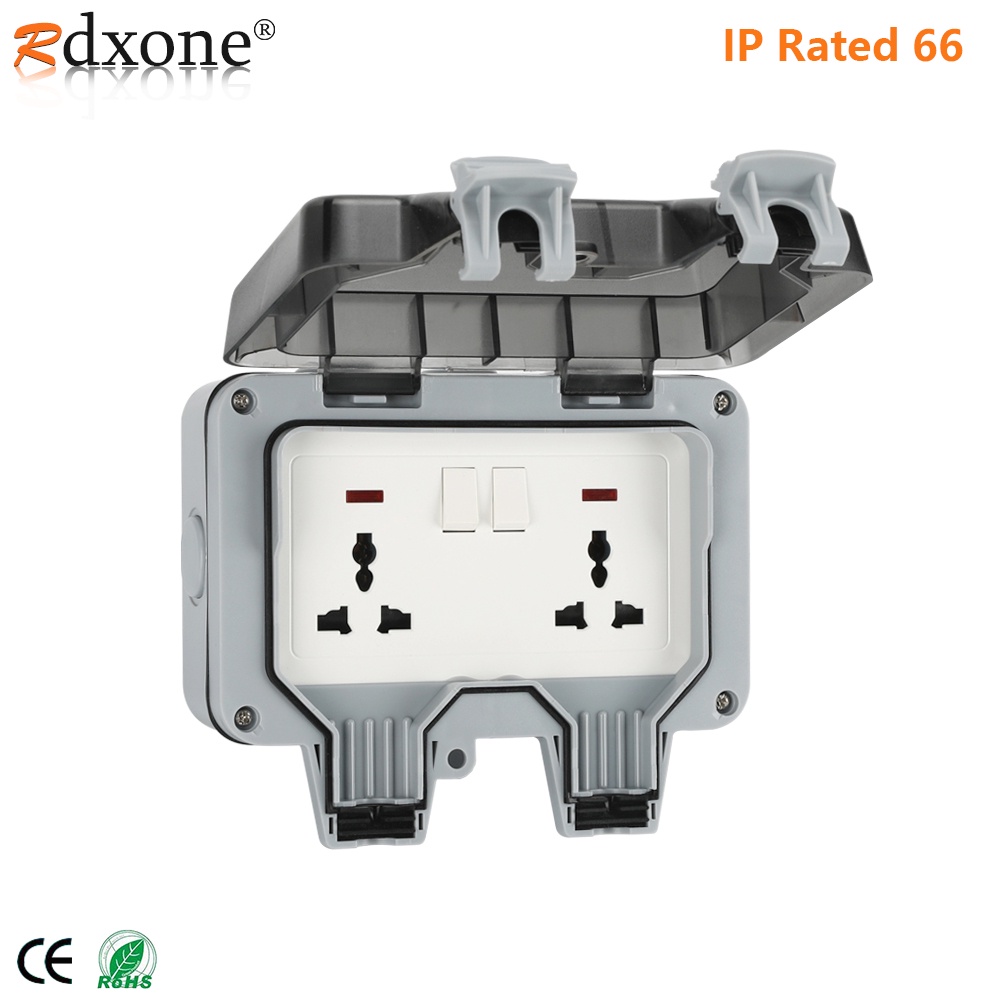 Weatherproof Power Outlet Heavy Duty 13A Outdoor Wall Switch Socket ...