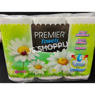 Premier Kitchen Towel / Kitchen Tissue ( 2 Roll / 6 Roll ) | Shopee ...