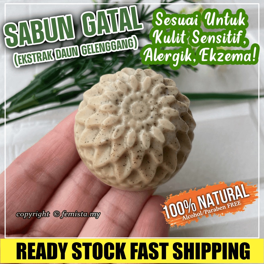 🔥READY STOCK🔥 Sabun Daun Gelenggang Untuk Kulit Gatal, Alergik, Kurap ...