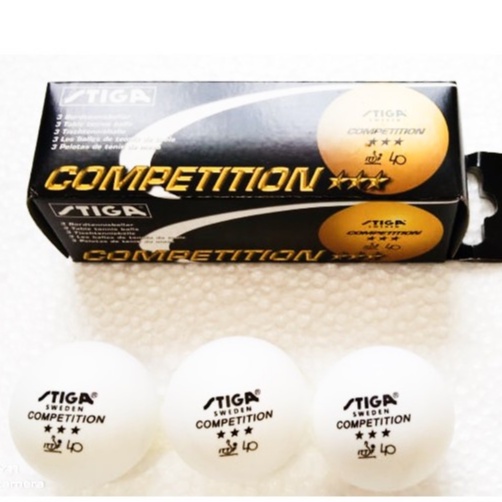 Stiga Competition Table Tennis Ball White SET OF 3PES. | Shopee Malaysia