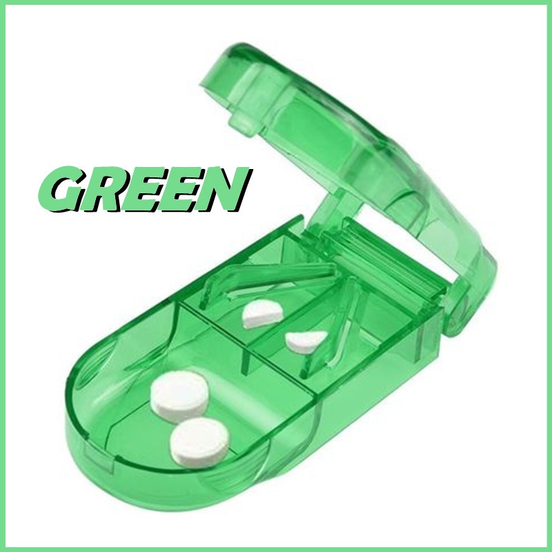 Medicine Cutter Pill Cutter Box Tablet Splitter Divider Storage Box ...