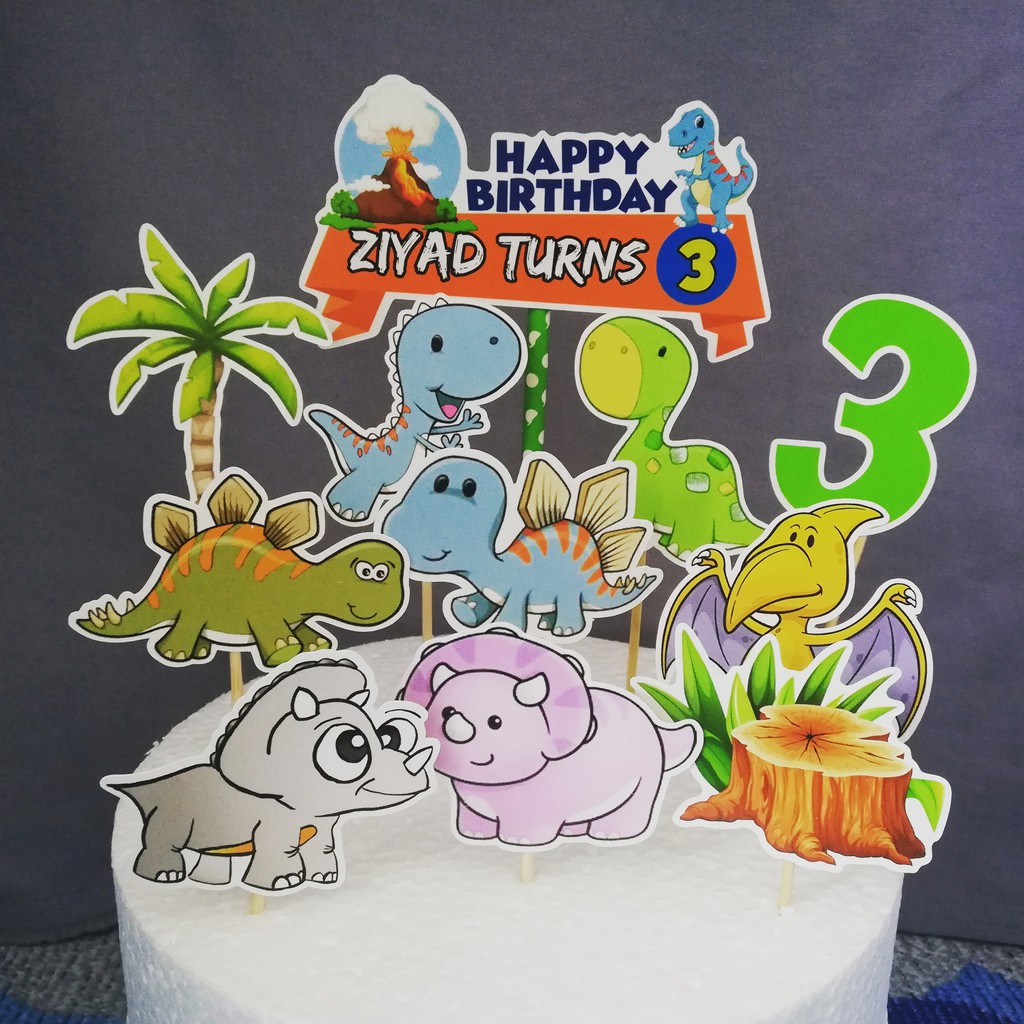 Cake Topper Cute Dinasour (For Cake Decoration) | Shopee Malaysia