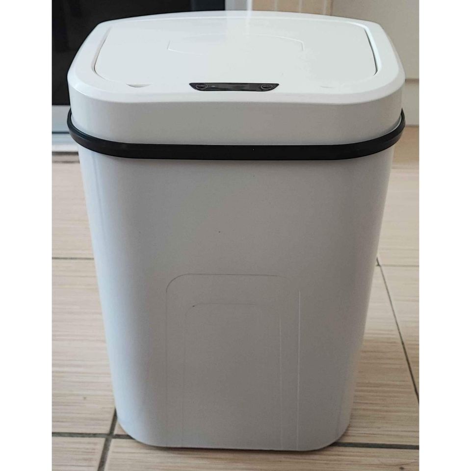 15L SAMRT RUBBISH BIN AUTOMATIC KICK VIBRATION TRASH GARBAGE | Shopee ...