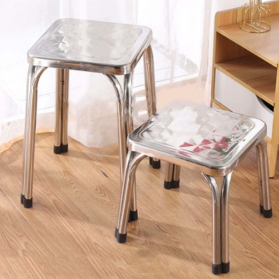 30cm/47cm Stainless Steel Square Chair | Shopee Malaysia